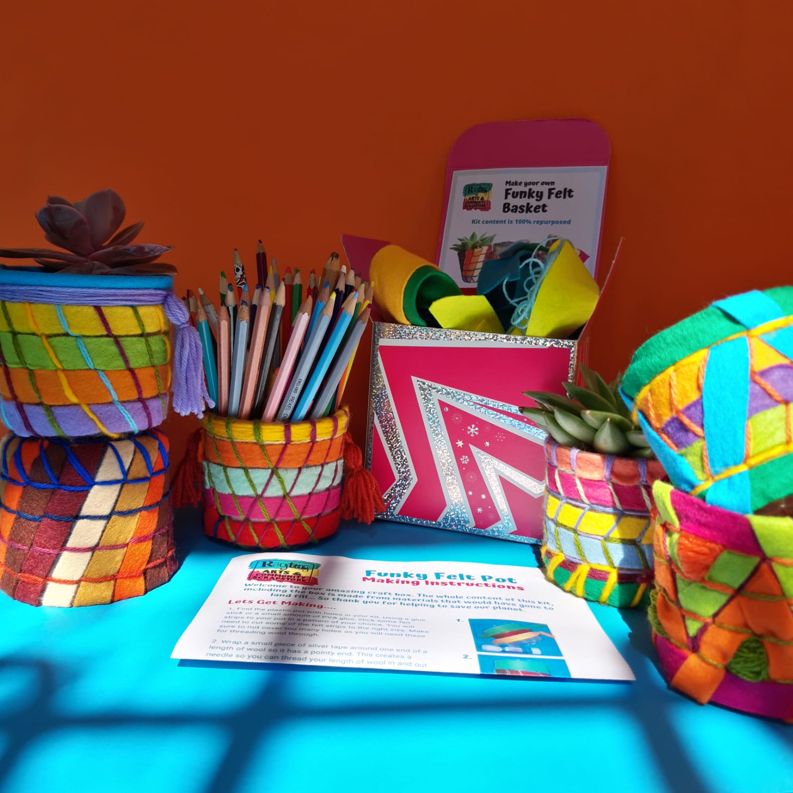 Funky Felt Pots - Ragtag Arts