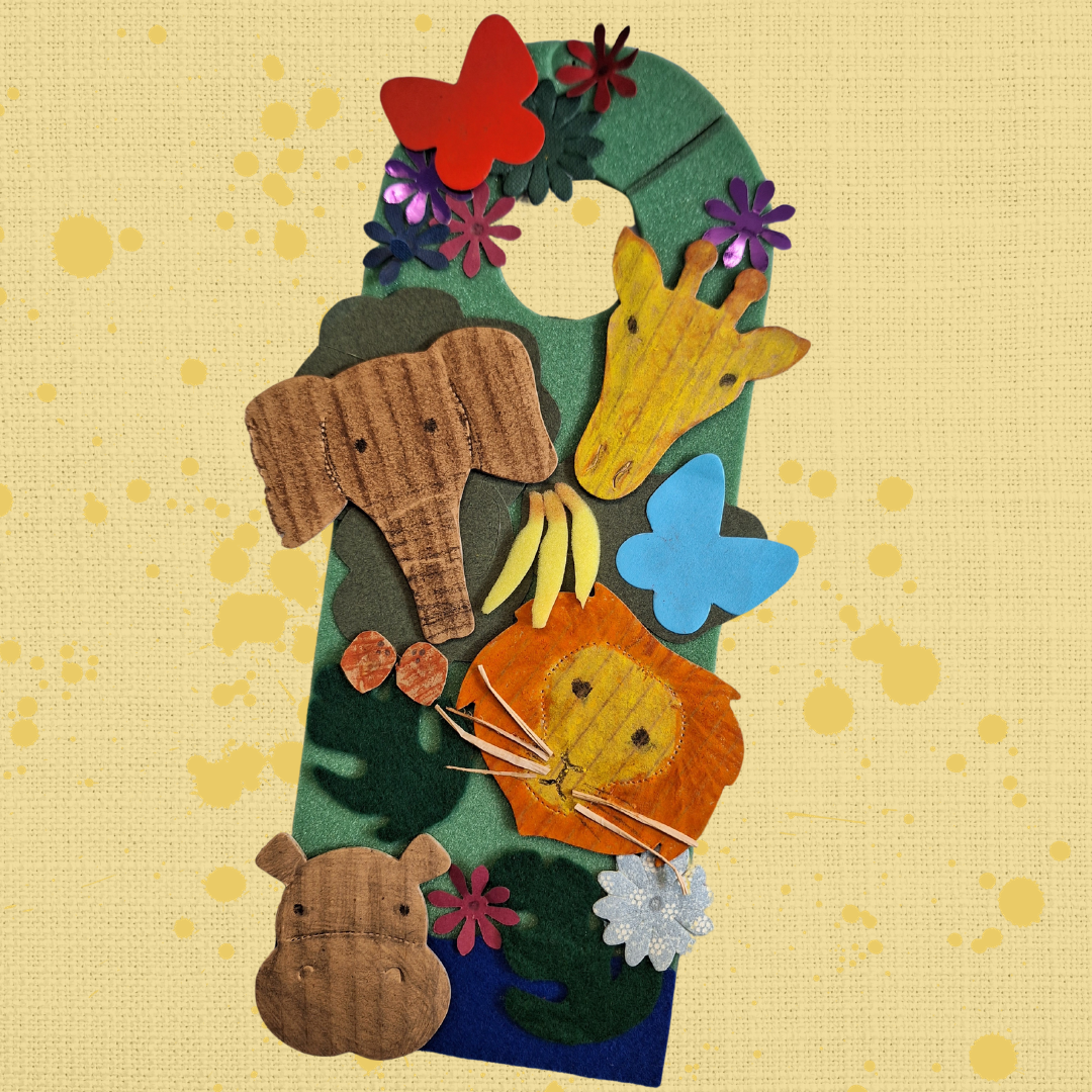 Jungle Animals Door Hanger - Ragtag Arts